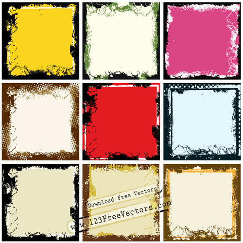 Grunge Frames | Public domain vectors