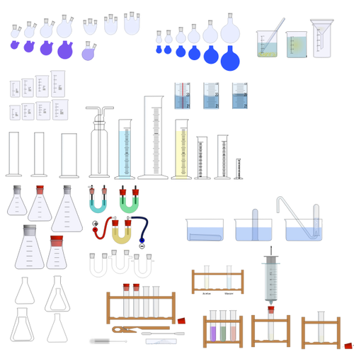 Laboratory equipment tools | Public domain vectors