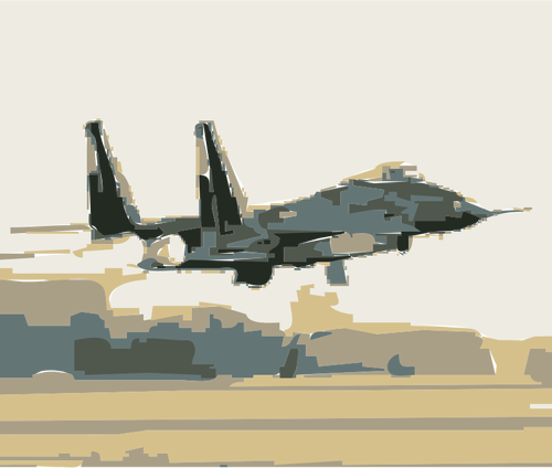 Military jet taking off | Public domain vectors