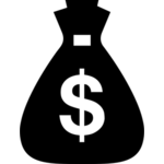 Geld tas pictogram Vector | Vectorafbeelding voor openbaar gebruik