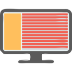 V-stand computer monitor vector clip art | Public domain vectors