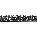 Vector graphics of sword themed decorative divider | Public domain vectors