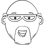 Bold Man Face Vector | Public domain vectors