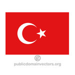 Turkish flag heraldic shield | Public domain vectors