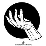 Hand reach out logo design | Public domain vectors