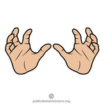 Isyarat tangan dengan jari telunjuk | Domain publik vektor