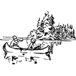 Canoe sketch | Public domain vectors