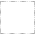 Ilustrasi vektor template bergigi perangko kosong | Domain publik vektor