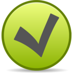 Icona di vettore di segno di spunta verde OK | Immagini vettoriali gratuiti