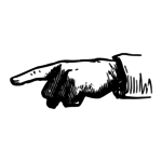 Vector graphics of viking pointing with finger | Public domain vectors