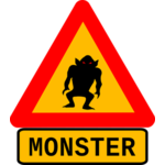 Warning monster | Public domain vectors