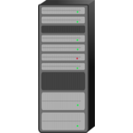 Server rack kabinet | Vectorafbeelding voor openbaar gebruik