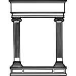 Roman columns corridor vector graphics | Public domain vectors